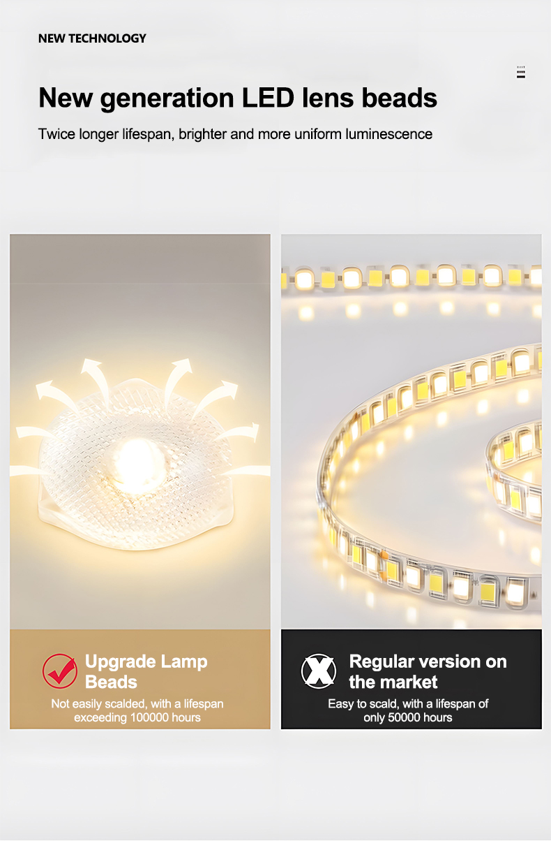 LED ceiling light wood grain ceiling lamp tri color with remote control ...