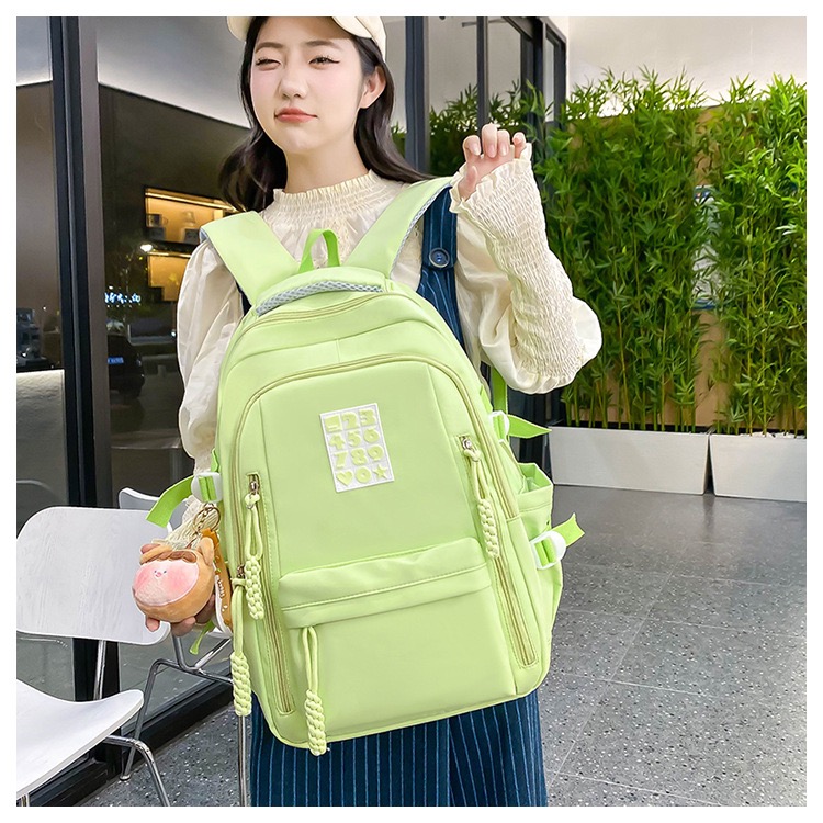 Mumu 9040 Cute Students Back Pack Plain Large Capacity Unisex Bag For ...