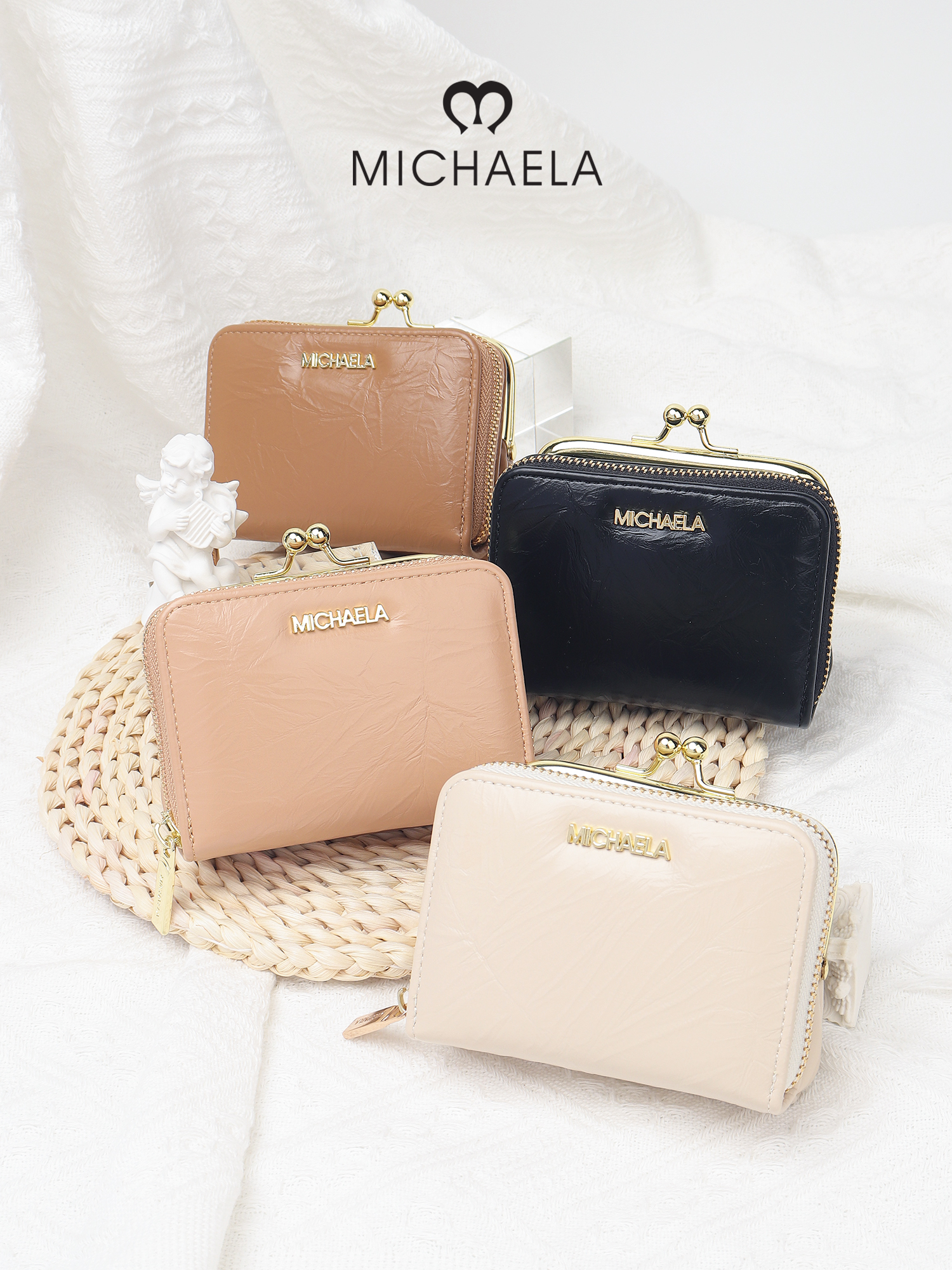 MICHAELA 2-in-1 Card Wallet with Detachable Kiss Lock Coin Purse ...