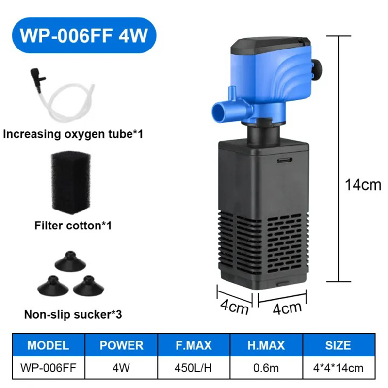 3 in 1 Aquarium Fish Tank Filter Air Pump for Aquarium Oxygen Pump Wave ...