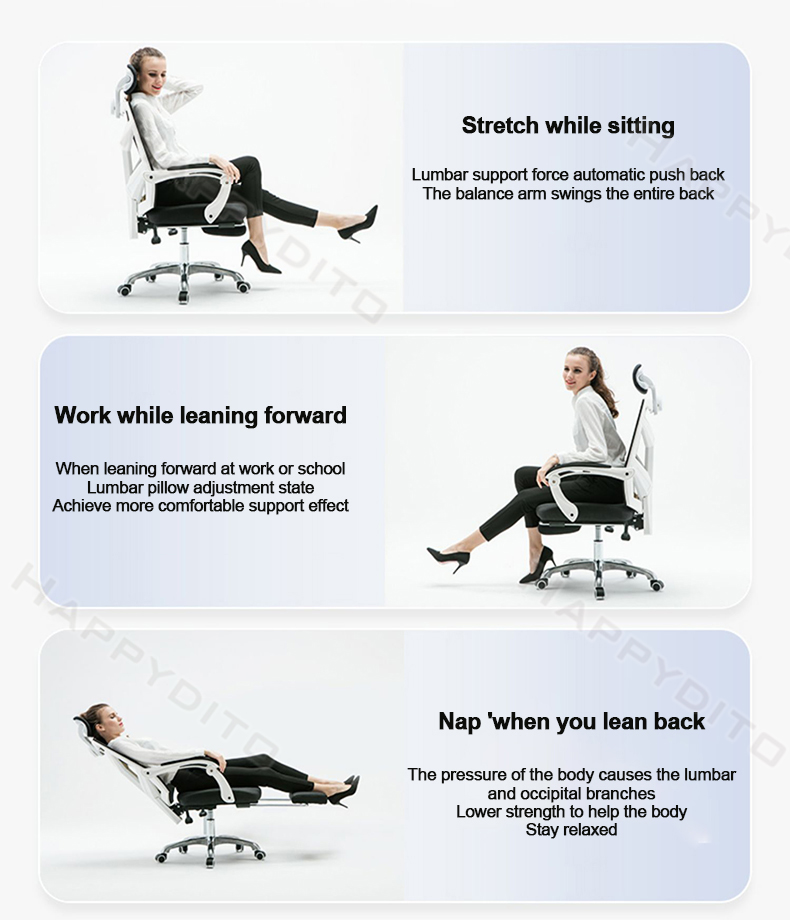 Korean Office chair Mesh Ergonomics Chair Office Chair Computer Chair ...