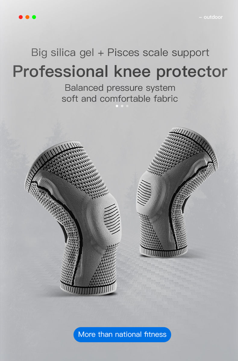 Knee Support for basketball Pressurized Elastic Knee Pads Fitness ...