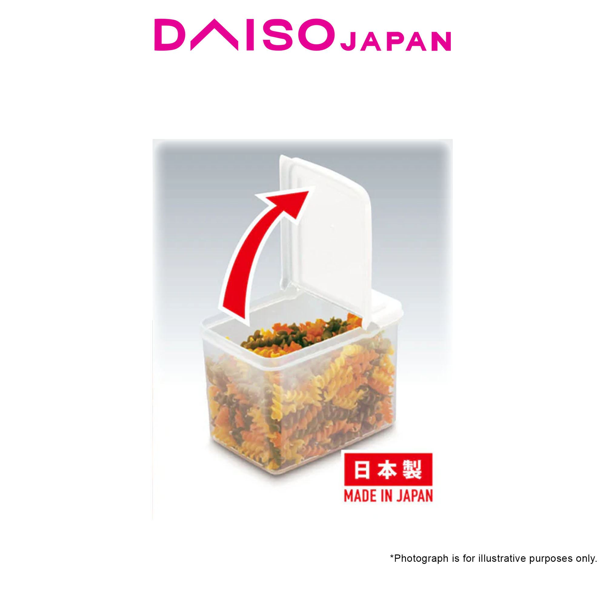 Daiso Medium Slim Food Container with Pop-up Lid (1.2L) | Shopee ...