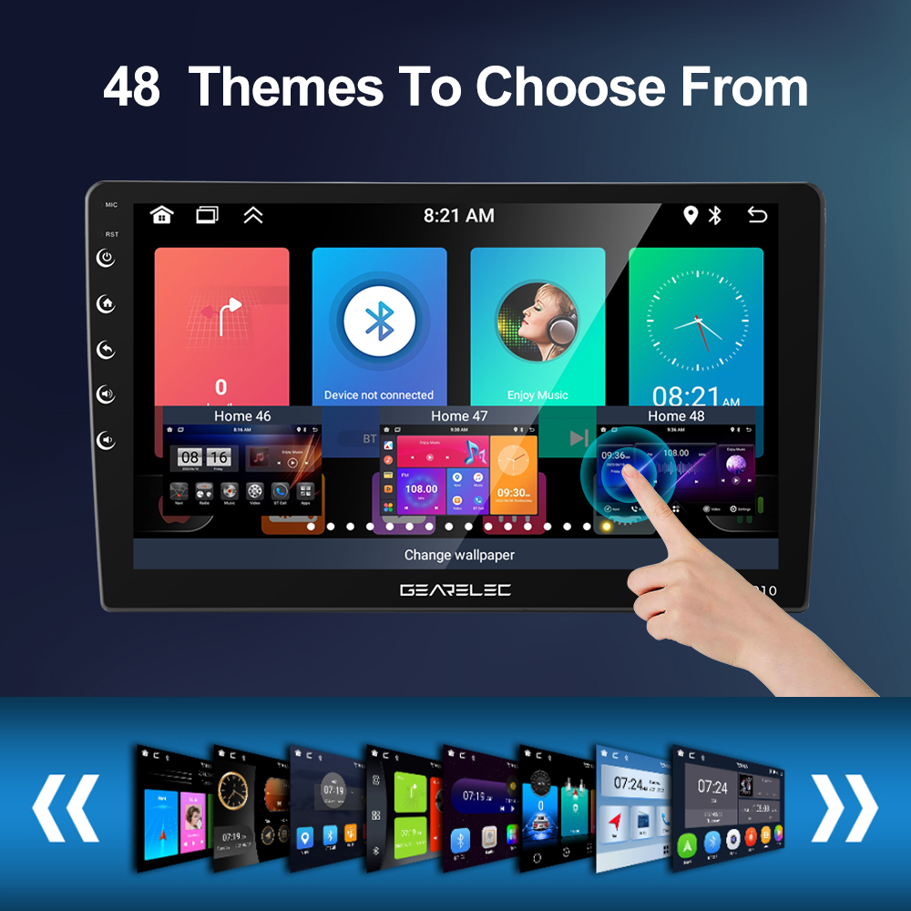 Gearelec Universal Android Car Radio Bluetooth Gps Fm Touch Screen Car