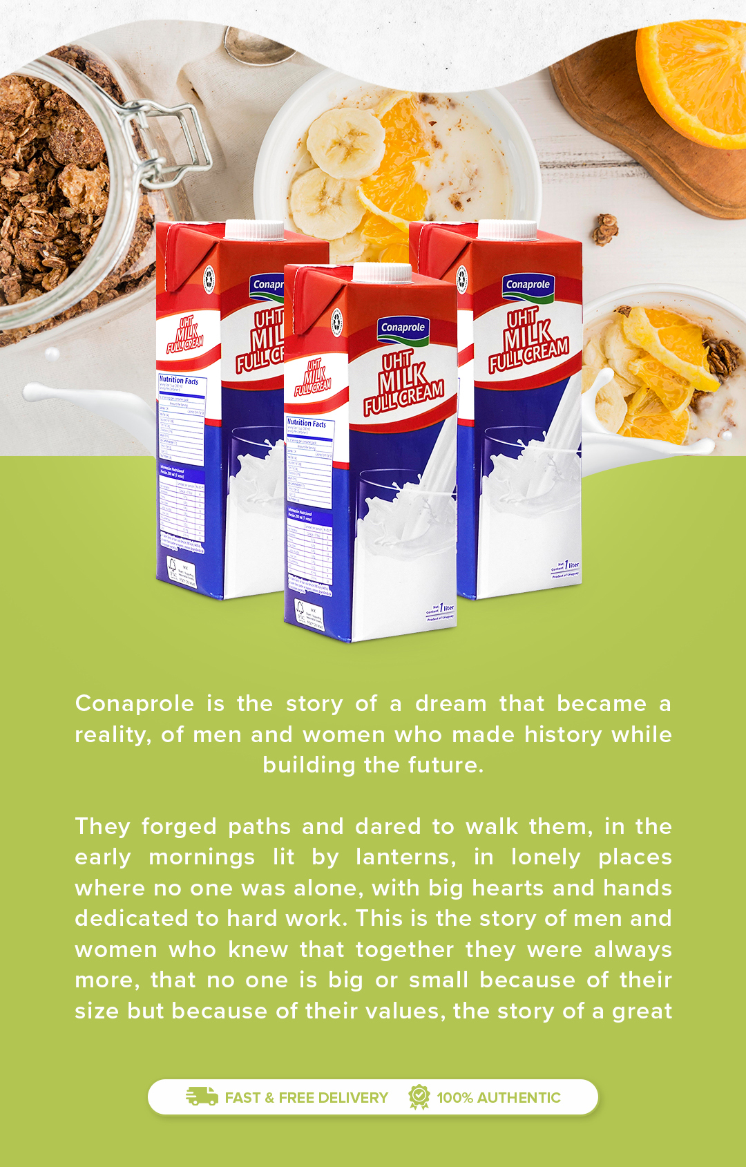 Conaprole UHT Full Cream Milk 1L Set of 3 | Shopee Philippines