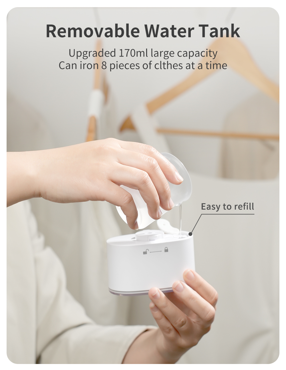 Simplus Steam Iron 1200W Strong Garment Steamer Portable Foldable for ...