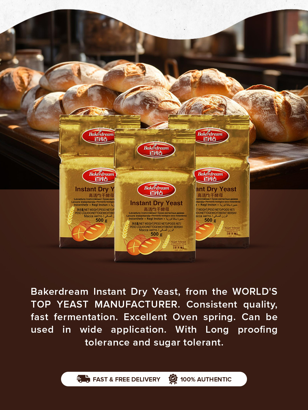 Bakerdream Instant Dry Yeast 500g | Shopee Philippines