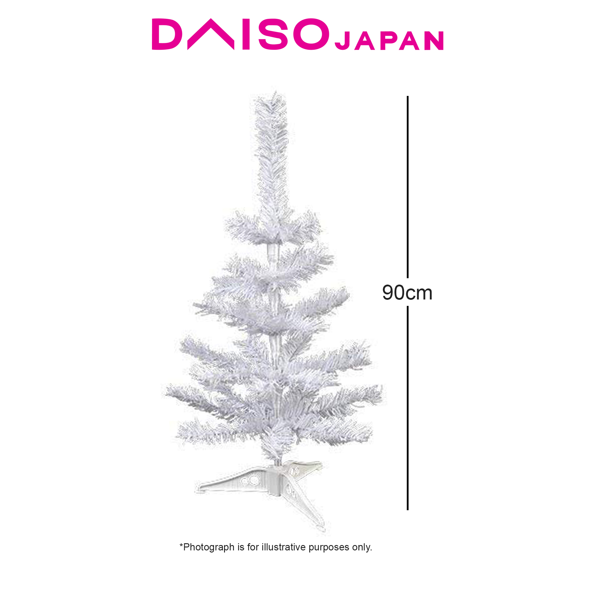 Daiso Plain White Small Christmas Tree (90cm) | Shopee Philippines