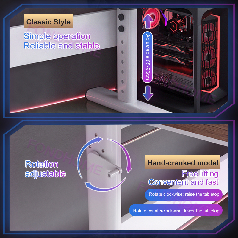 Snap-in Liftable Desk Computer Desk Desktop E-sports Desk Student Home ...