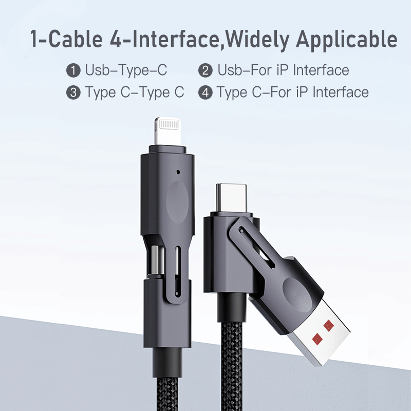 Orashare OC05 4 IN 1 Fast Charging Cable PD 27W Type C 65W Multi ...