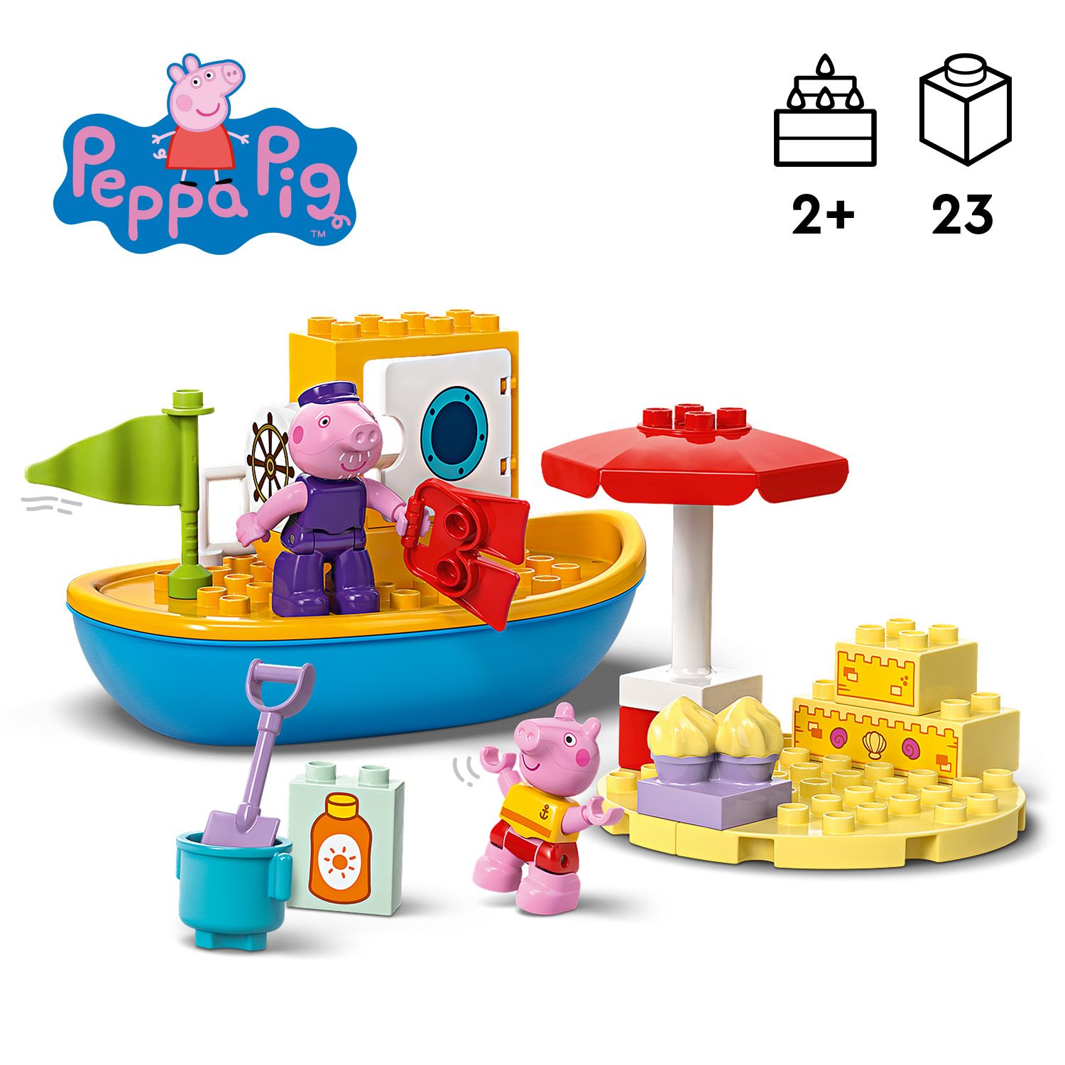 LEGO DUPLO Peppa Pig 10432 Peppa Pig Boat Trip (23 Pieces) | Shopee ...