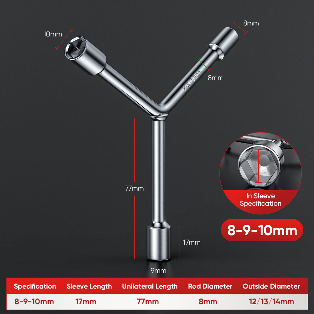 Mitsushi Y-Triangle Socket Wrenches set for Motorcycle Repair tools ...