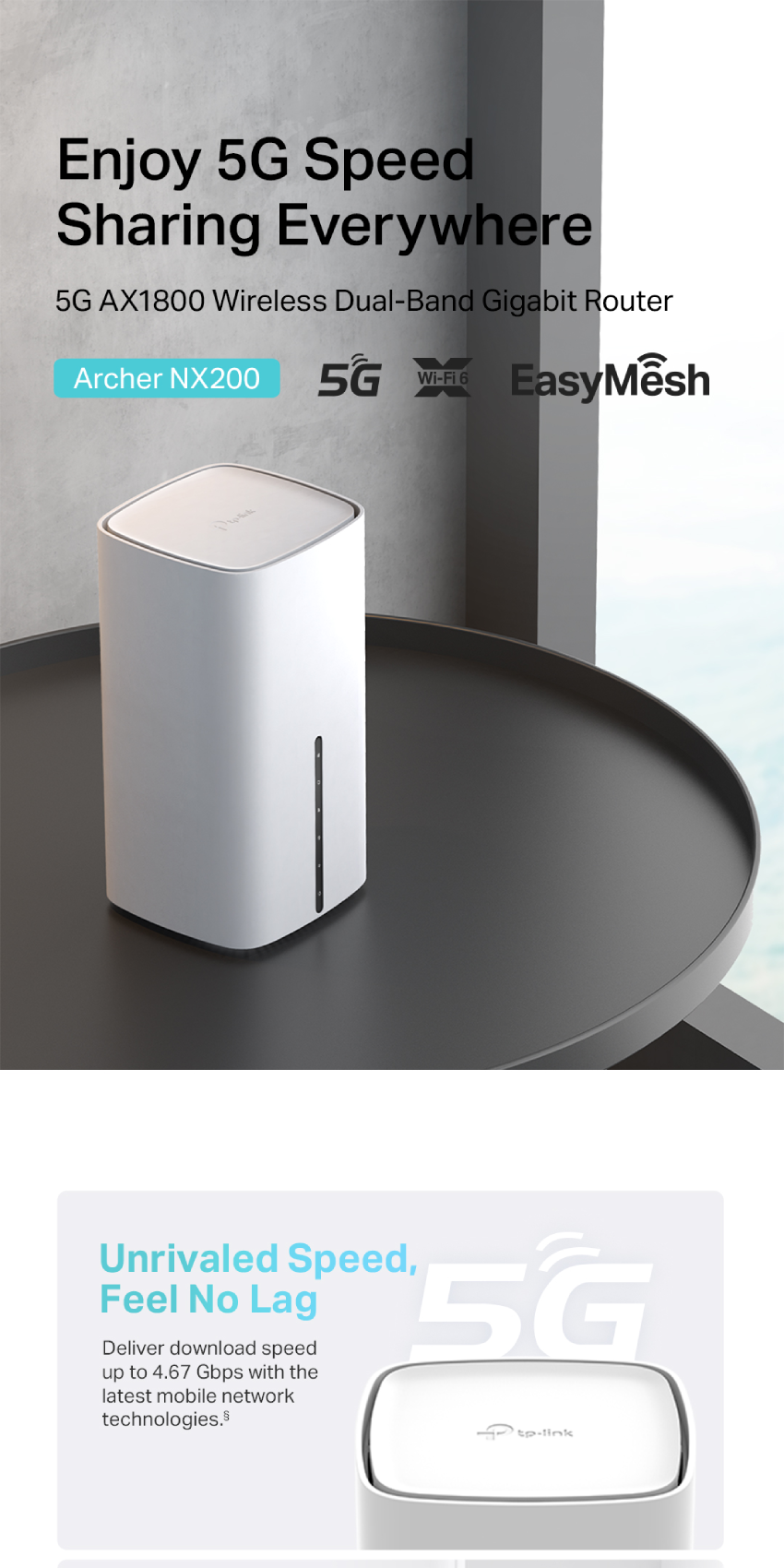 TP-Link | Archer NX200 | 5G | AX1800 | Wi-Fi 6 Wireless | Dual-Band ...