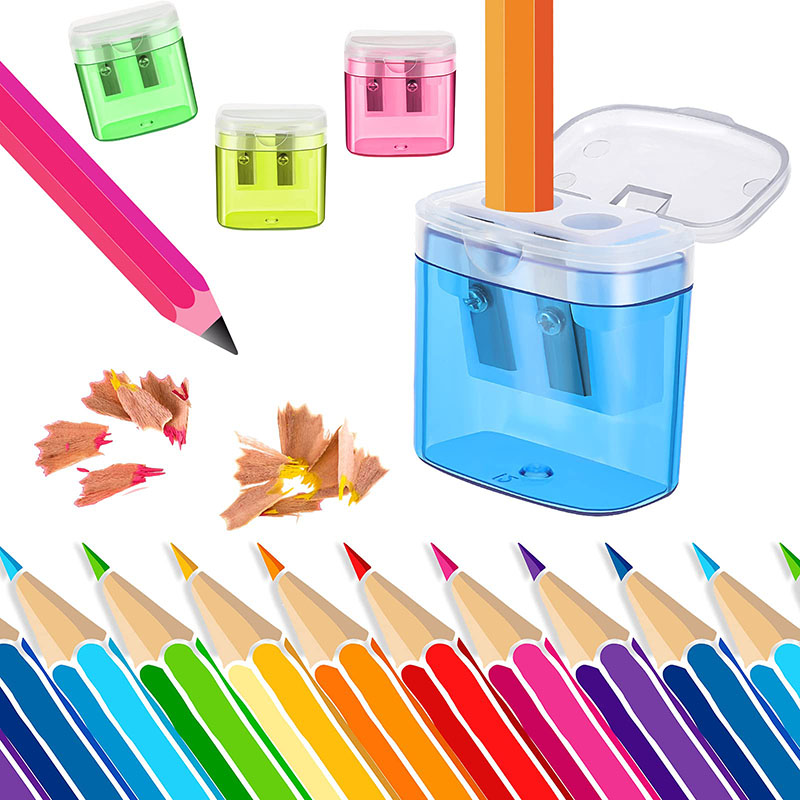 Portable Mini Manual Square Universal Double Hole Plastic Sharpener ...