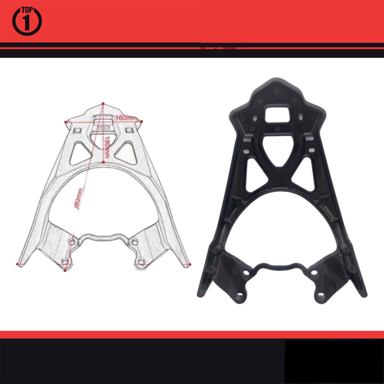 Top1 PH Sniper 150 MXi V1 V2 Sparrow Bracket Top Box Bracket Moto Box ...