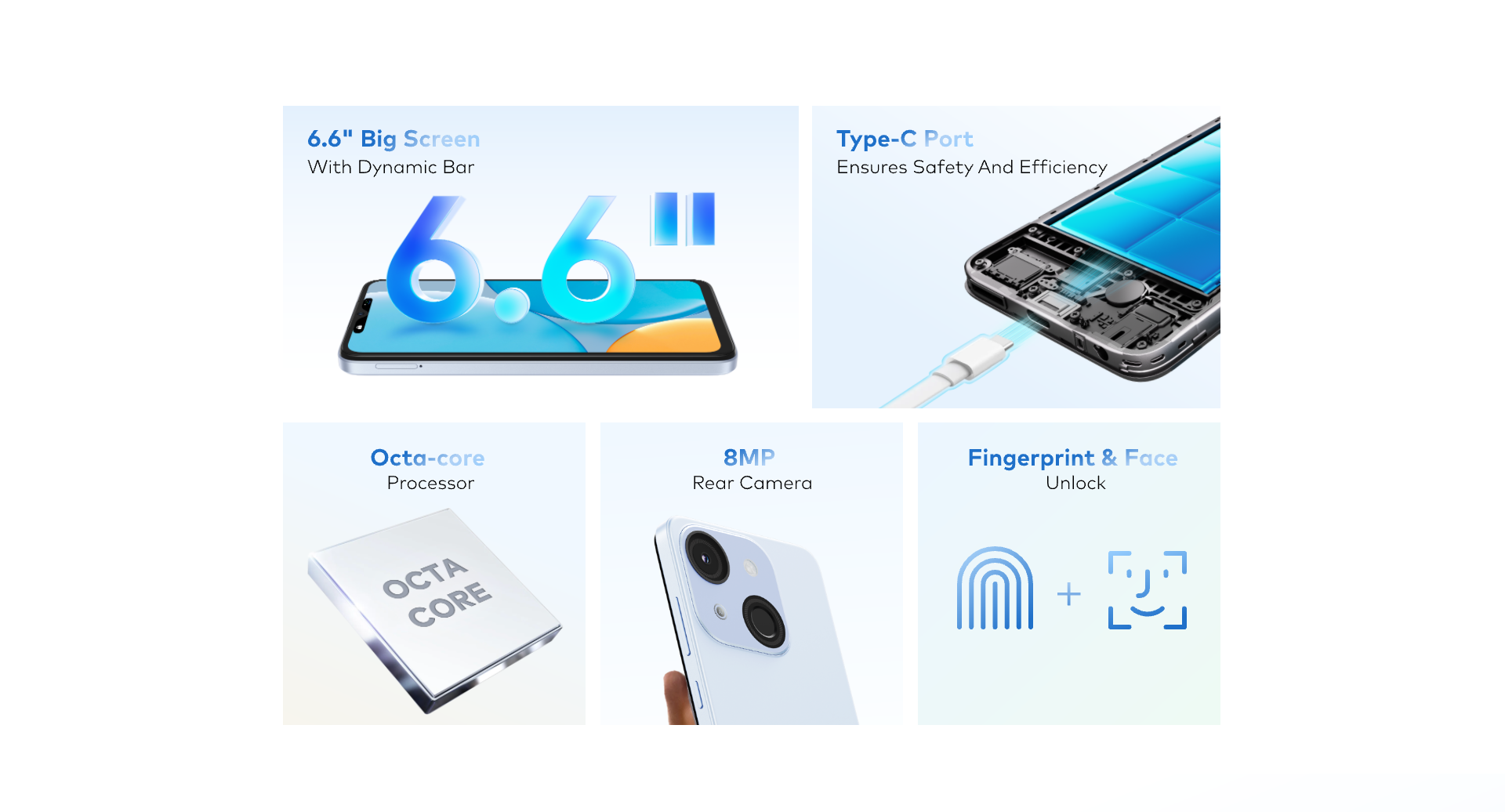 itel A50C RAM4GB(2+2GB)+ROM32GB 6.6" Big Screen with Dynamic Island ...