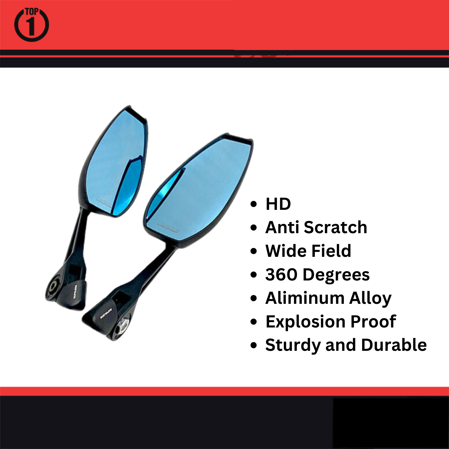 Top1 PH 1 Pair Universal Prevent Dazzling Rear Side Mirror Original ...