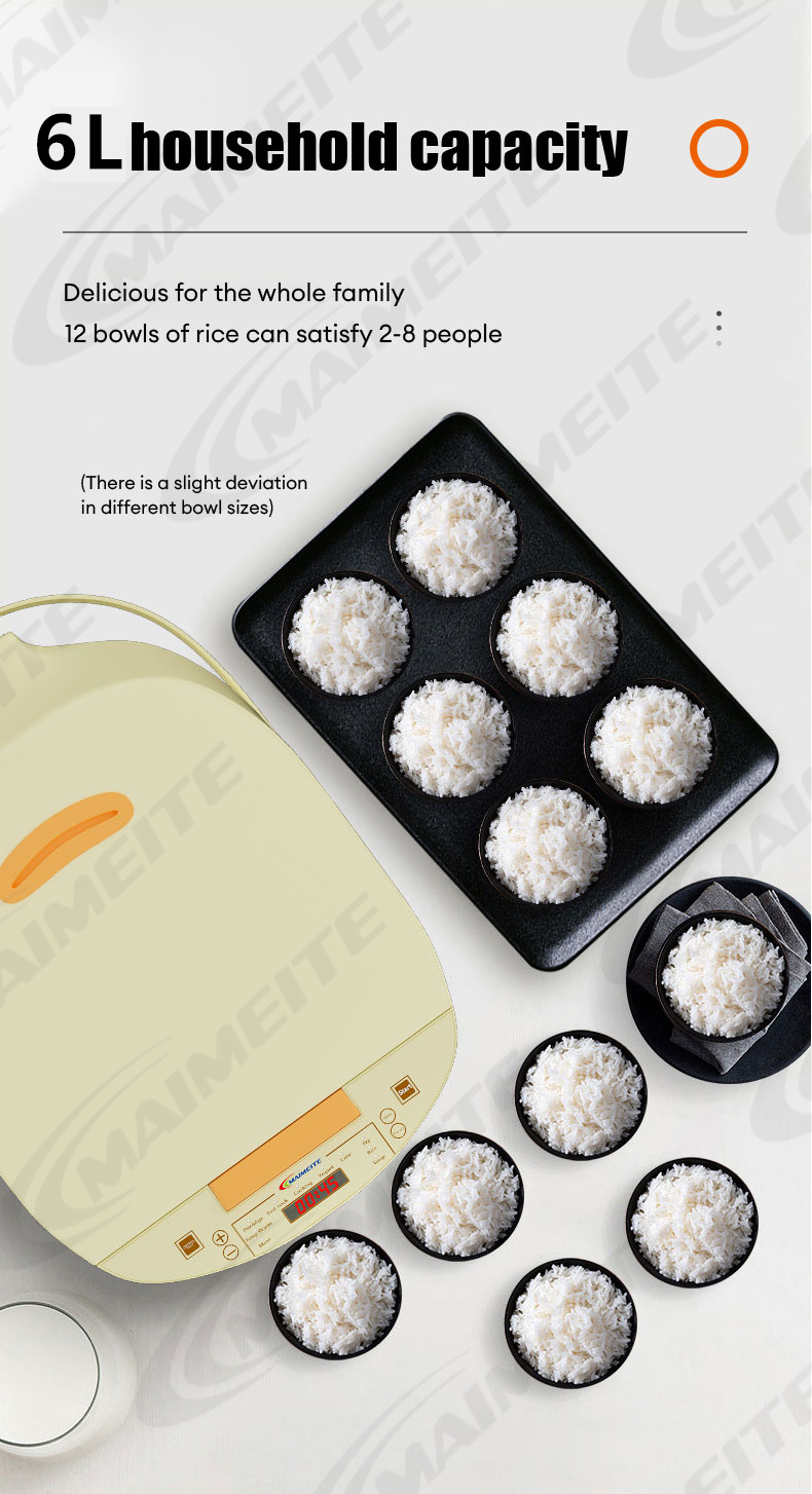 Maimeite Rice Cooker Large Capacity 6.0l Home Multifunctional ...