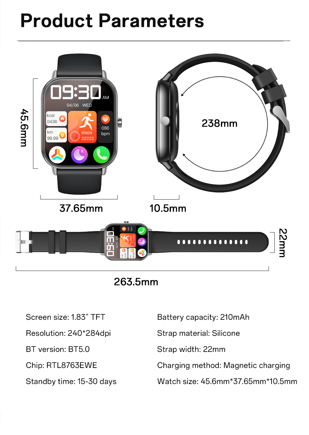 Aolon GTS ULTRA Smart Watch Original 100+ Sport Modes Rich Applications ...