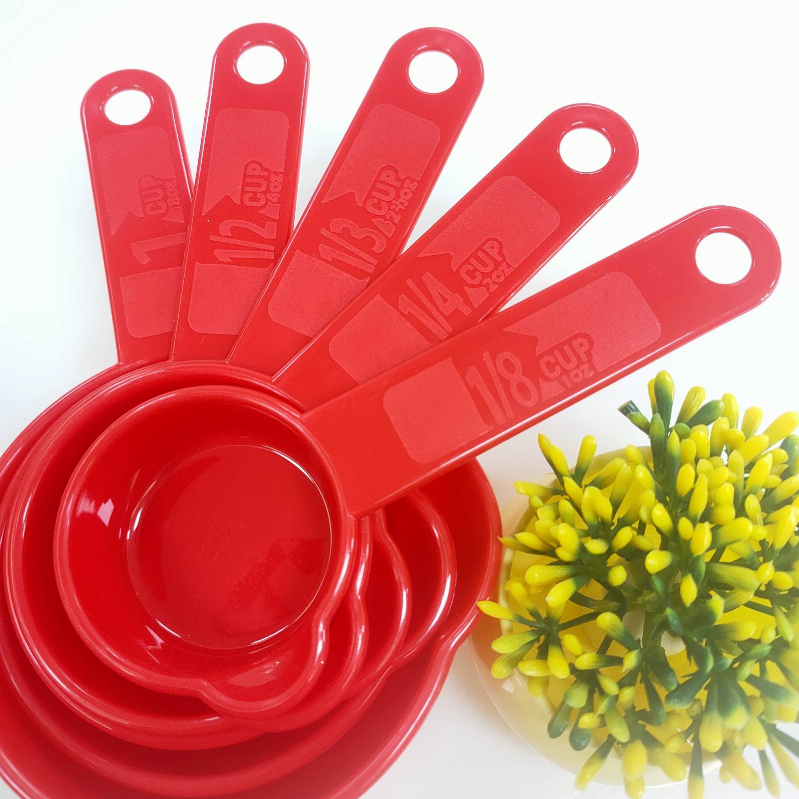 5-PIECES MEASURING CUPS SPOON SET BAKING SUPPLIES KITCHEN UTENSILS ...