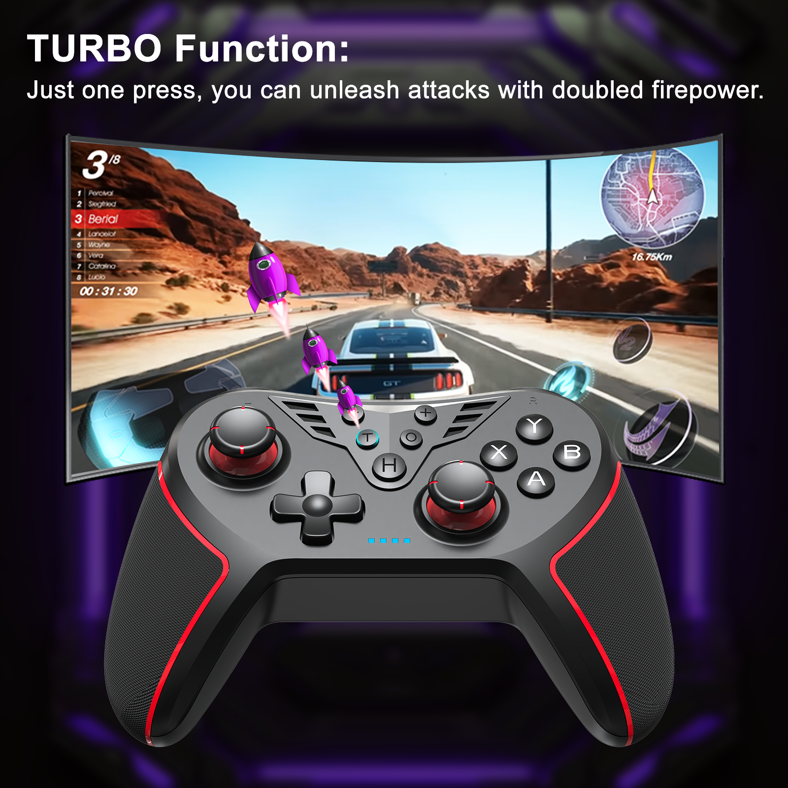 Wireless T43 Bluetooth Multi-function Gaming Controller w/ Programmable ...