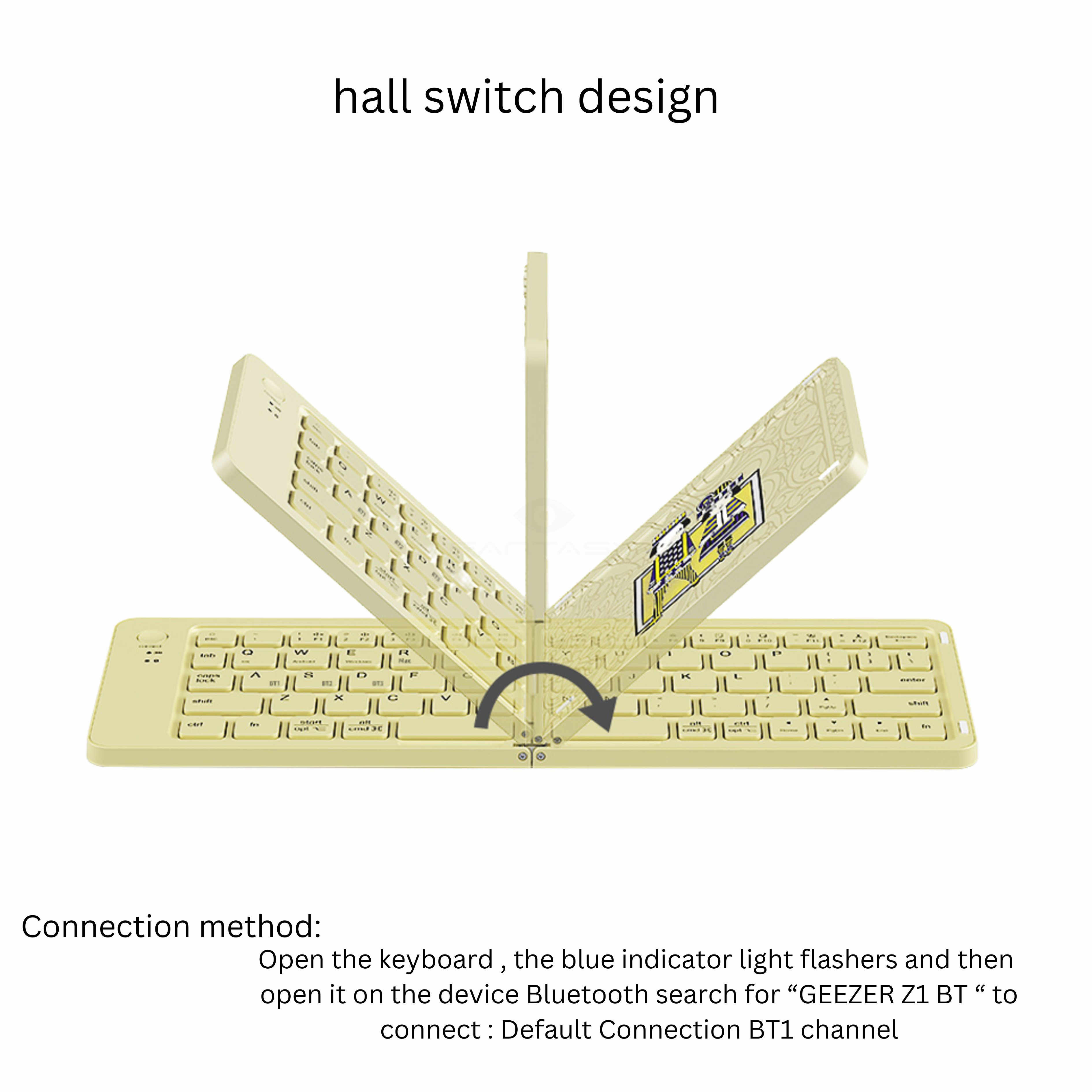 MOFII GEEZER Z1 Portable Bluetooth Folding Keyboard Compact Classic ...