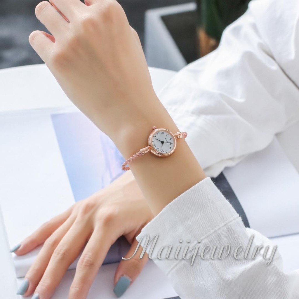 [Maii] Geneva Twisted Strap Femme Style Jewelry Bangle Watch Jewelry ...