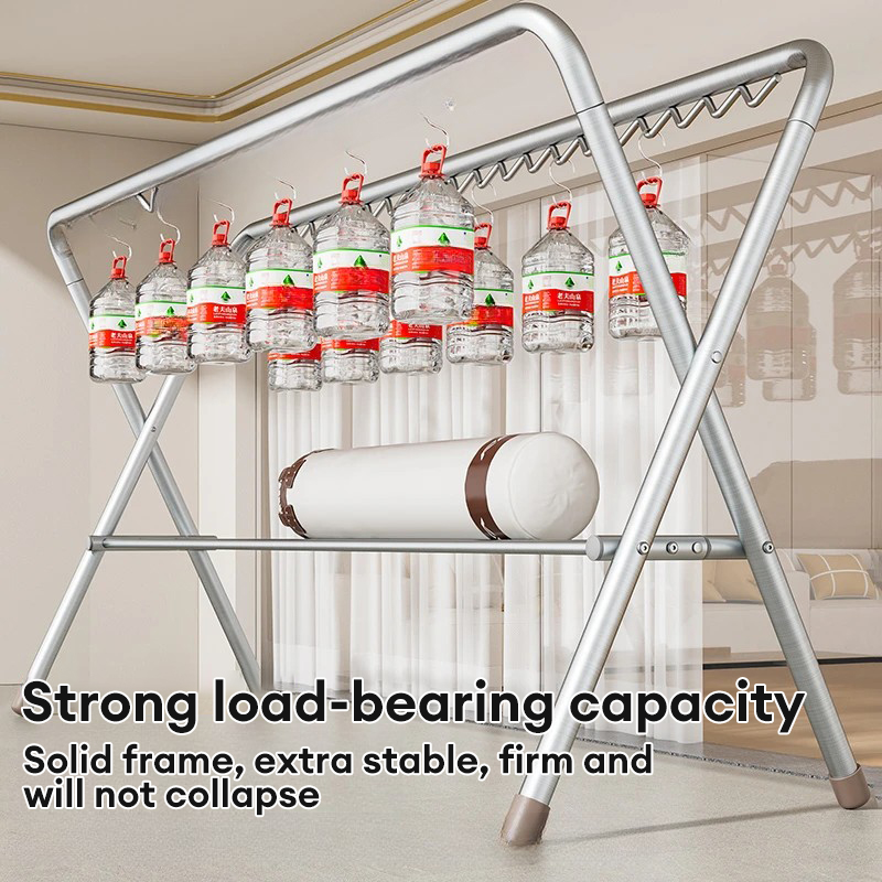 Sampayan Stainless Clothes Rack Heavy Duty Foldable Hanging Rack ...