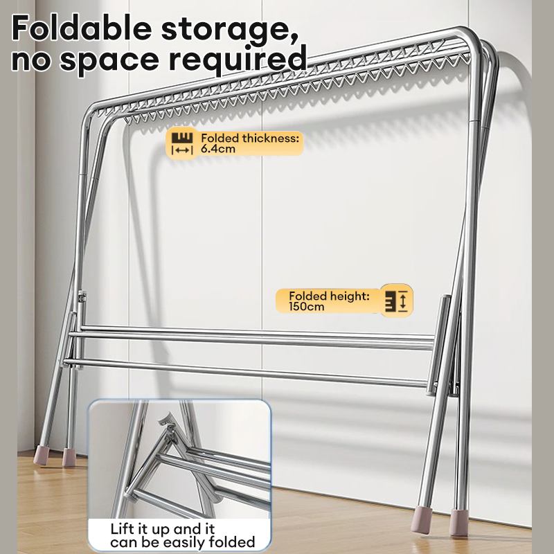 Sampayan Stainless Clothes Rack Heavy Duty Foldable Hanging Rack Outdoor Drying Rack Stainless ...