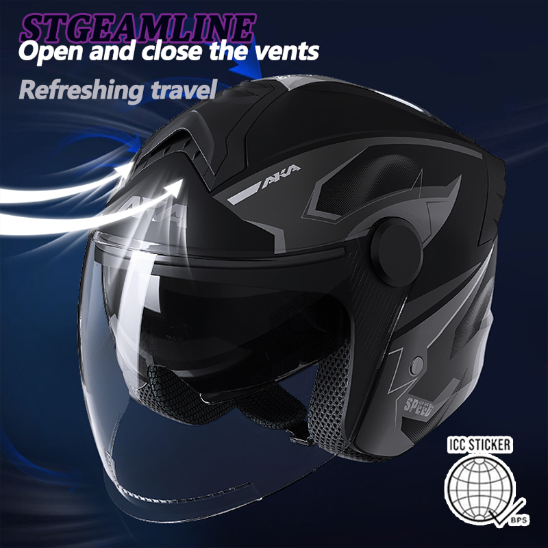 Double Miorr Motorcycle ICC Standard Motorcycle Dual Visor Modular ...
