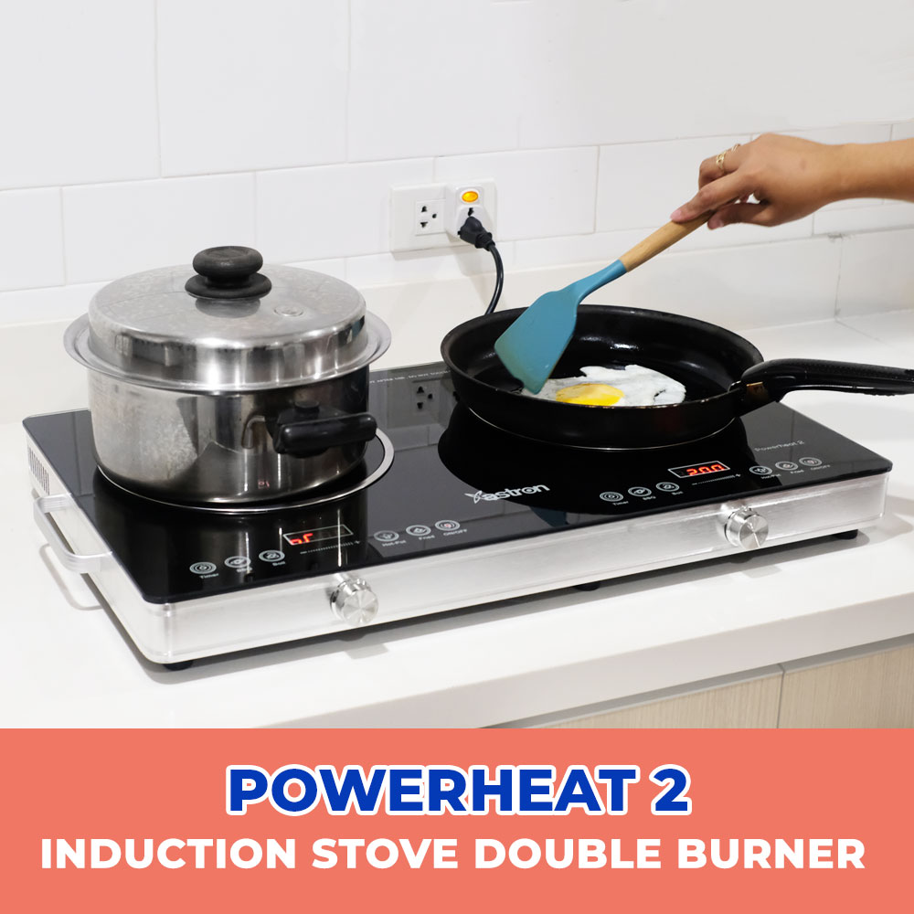 Astron POWERHEAT2 Double-Burner Infrared Ceramic Induction Stove ...