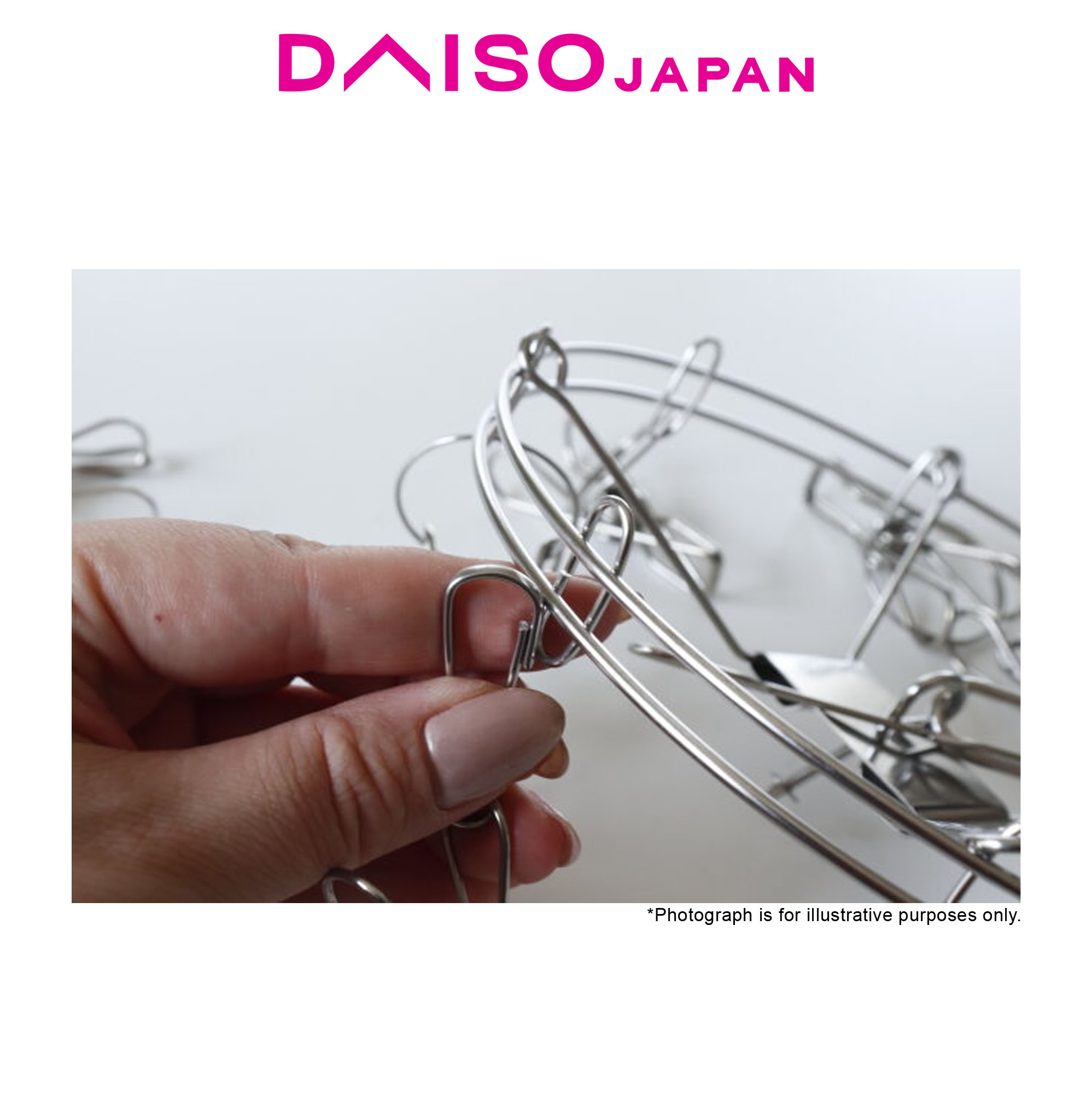Daiso Stainless Steel Wire Clothespin with Clip (3 pieces) | Shopee ...