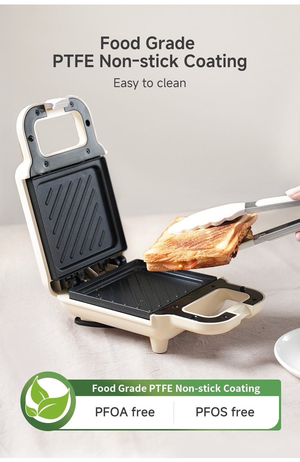 INSSA x Simplus Sandwich Maker Toaster Breakfast Maker MultiFunctional ...