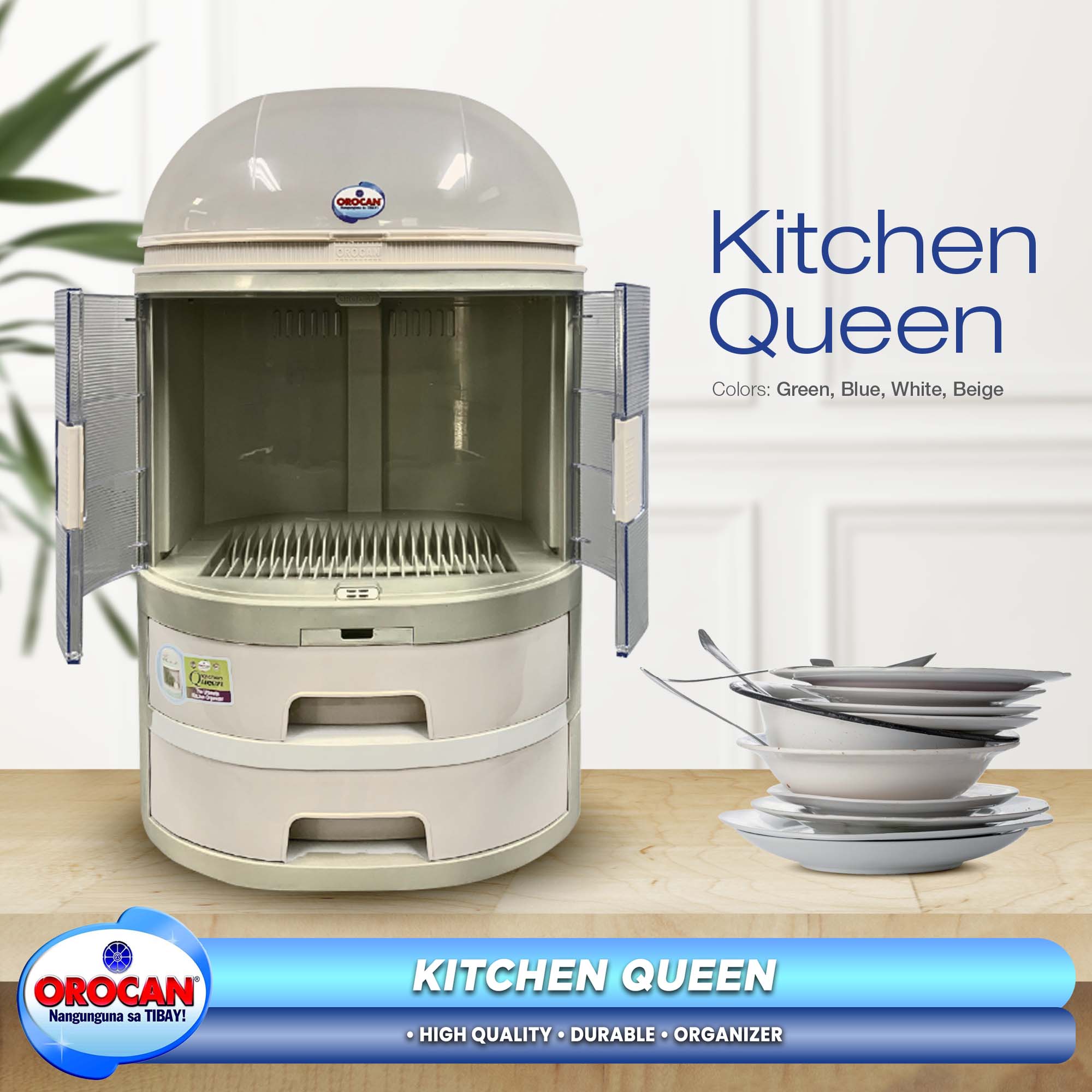 Orocan Dish Rack Cabinet, Dish Drainer, Dish Organizer 2 Layers Lagayan ...