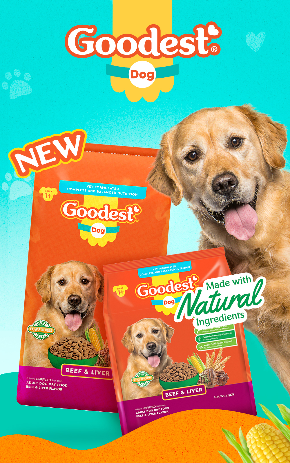 GOODEST Adult Dog Dry Food in Beef & Liver, 1.5kg. | Shopee Philippines