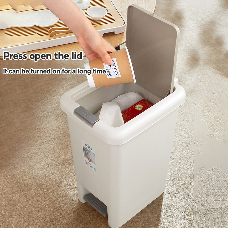 CHIT 25/30L Trash Can With Pedal Large Capacity Garbage Bin Press Trash Bin For Kitchen Bathroom ...