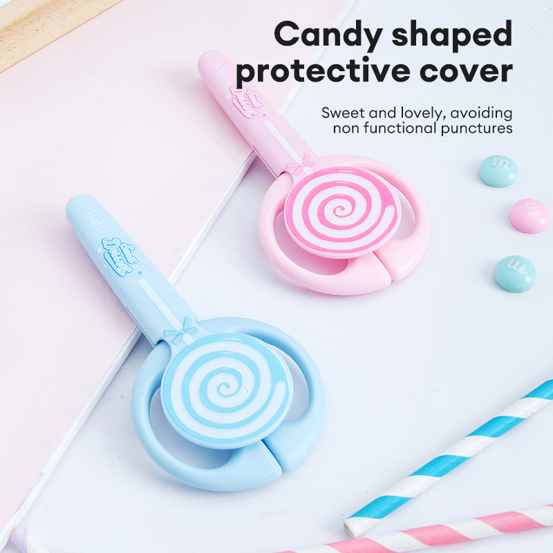 Deli 6069 Cartoon Scissors Mini Safety Handmade Scissors Rounded Blade ...