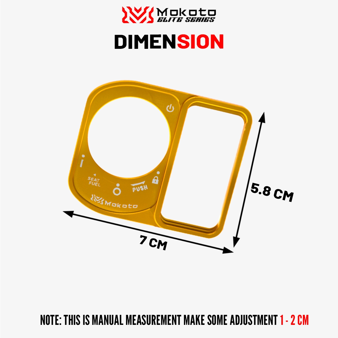 MOKOTO ELITE SERIES HONDA ADV 160 ALLOY IGNITION KEY COVER FOR KEYLESS ...