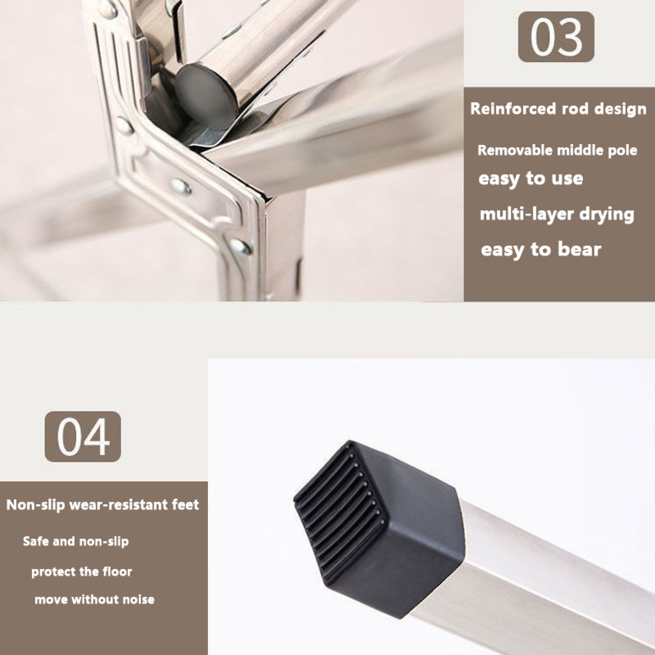 IKAE Indoor Outdoor Foldable Sampayan Stainless Portable Laundry Rack ...