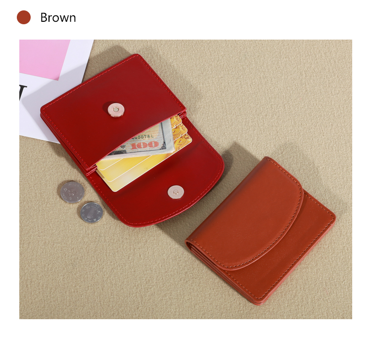 Mumu 1082 Woman Wallets PU Leather Simple Solid Color Wallet For Women ...