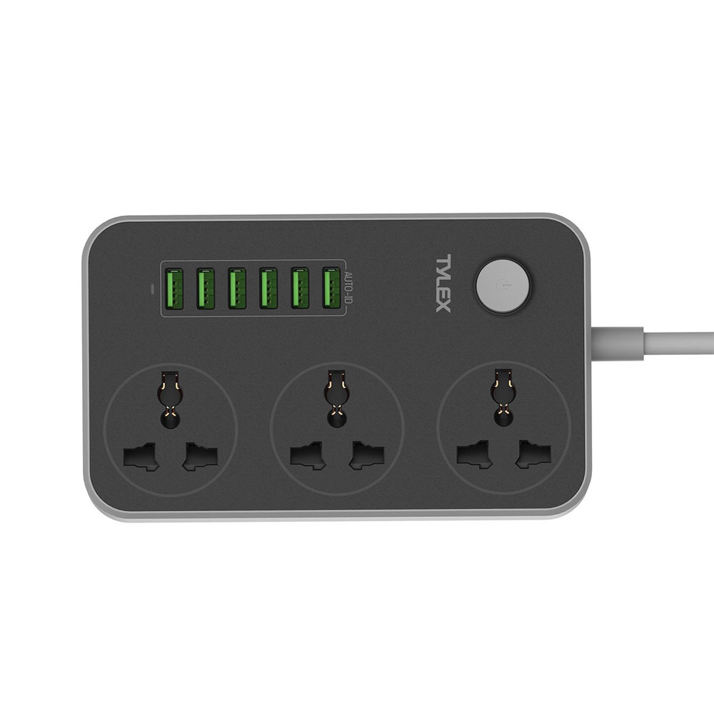 TYLEX X-E01 USB Power Strip 3.1A AC100-250V Max 2500W 10A | Shopee ...