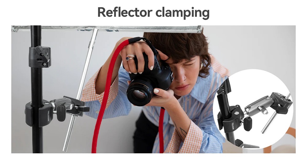 TELESIN Double-Headed Crab Claw Clamp Pipe Mount for Action Cameras ...