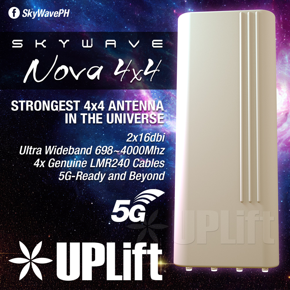 UPLift SkyWave Nova 4x4 Quad-Polarity 5G-Ready Hybrid Antenna 4xGenuine ...