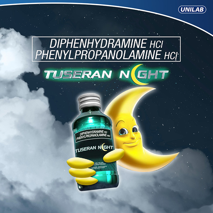 Unilab Tuseran Night Syrup 60ml - Medicine for Relief from Non-Stop Cough | Shopee Philippines