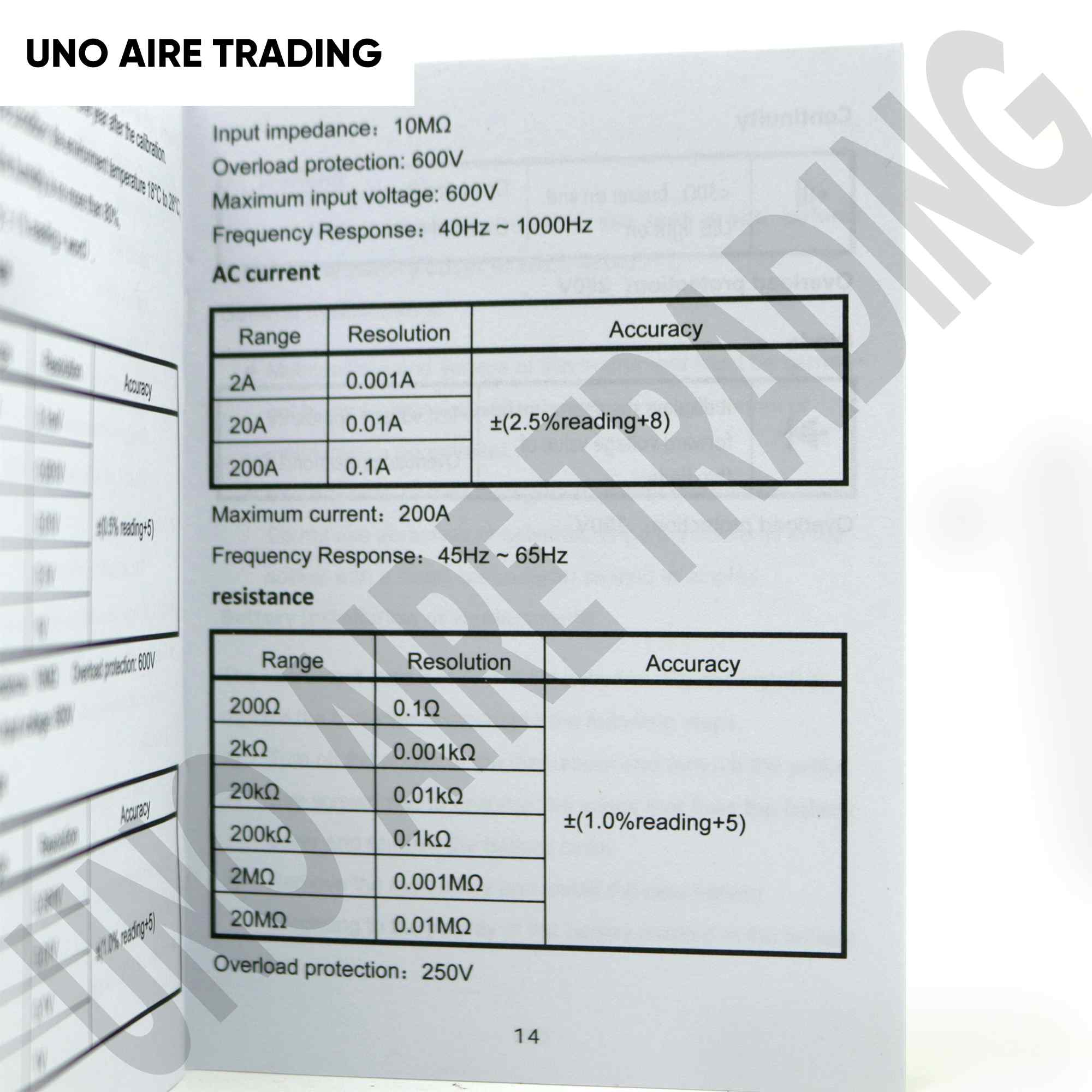 Clamp Tester Digital Clamp Meter TOTAL TMT46003 AC 200A | Shopee ...