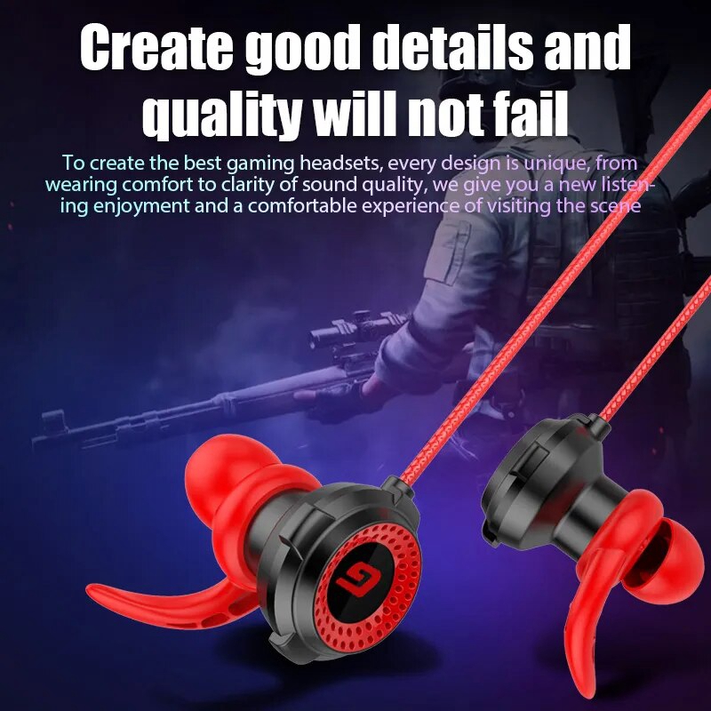 G2000 Sound Bass Gaming Earphone 3.5mm Noise Reduction Wired Headset ...