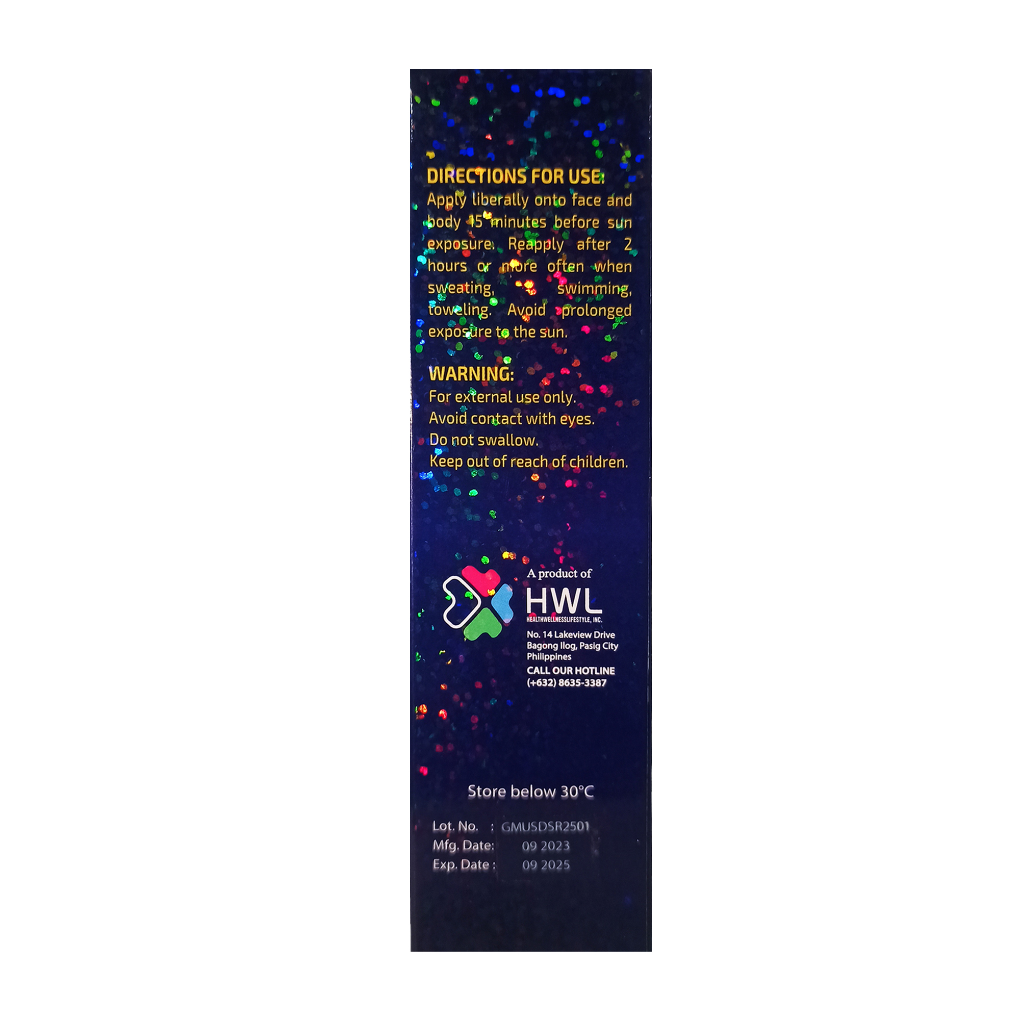 HWL Miss Universe Suntastic Sunblock SPF 40 PA++ UVA/UVB Protection ...