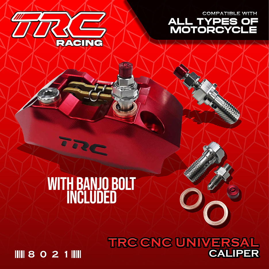 TRC Racing CNC CERAMIC Brake Caliper Universal Batman 4 pot Radial ...