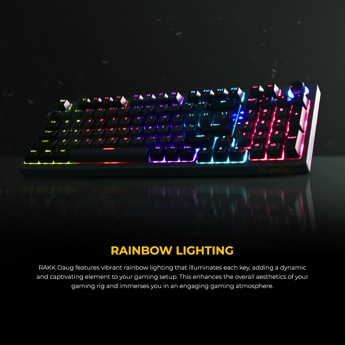 Rakk Daug 96 Keys Mechanical keyboard| Hotswappable| Yellow Switch ...