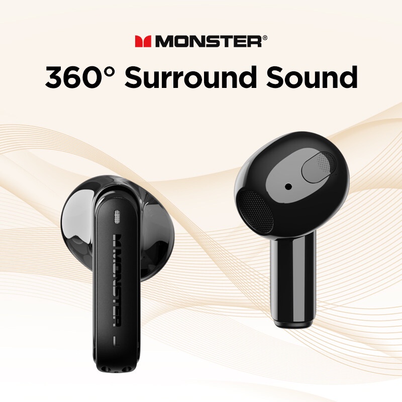 Monster XKT12 True Wireless Earbuds ENC Noise Canceling Bluetooth 5.3 ...